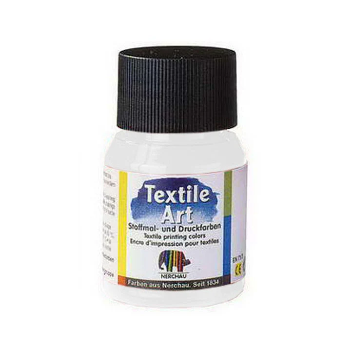 Boja za svetli tekstil 59 ml – Bela