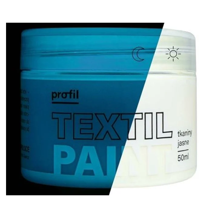 Boja za tekstil koja svetli u mraku Profil 50 ml - plava