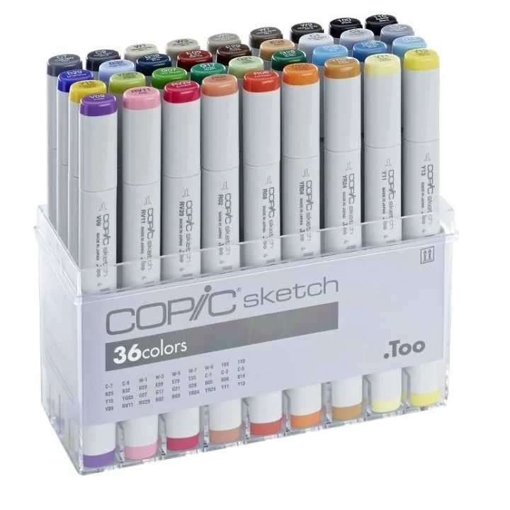 Flomasteri COPIC Sketch - set od 36 kom