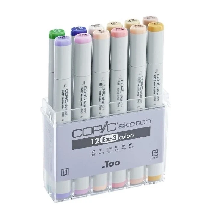 Flomasteri COPIC Sketch Ex-3 - set od 12 kom