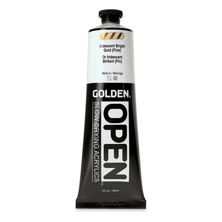 GOLDEN OPEN akrilna boja koja se sporo suši iridescentna 148 ml – 7480 Jasna Zlata Jemna