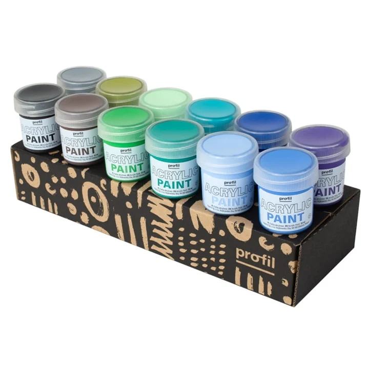 Set akrilnih boja Profil - 12 x 25 ml - hladne nijanse