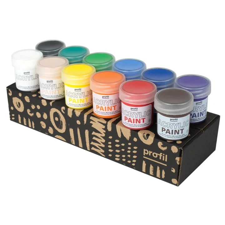 Set akrilnih boja Profil - 12 x 25 ml - osnovne boje