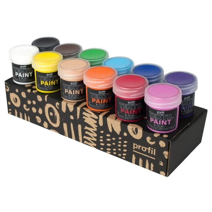 Set boja za tamne tkanine Profil - osnovne nijanse 12 x 25 ml