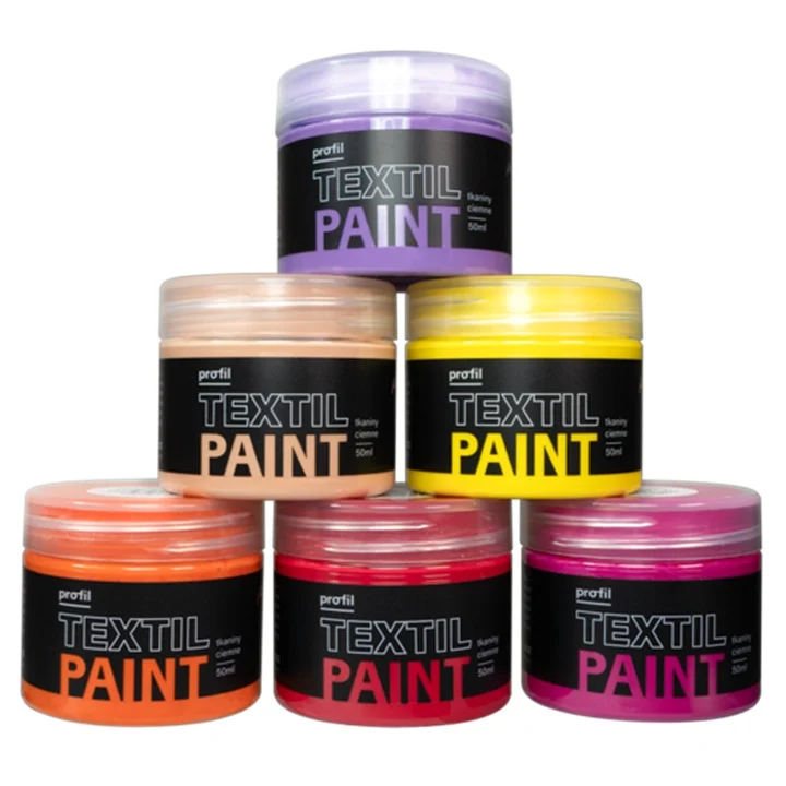 Set boja za tamni tekstil Profil - SUNSET BOULEVARD 6 x 50 ml