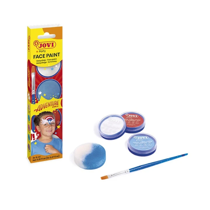 Set farbi za lice Adventure sa dodacima 3 x 8 ml