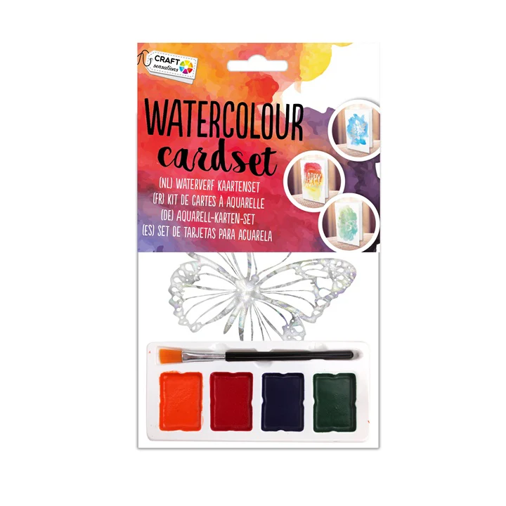 Set vodenih boja i razglednica Craft Sensations - 17-delni