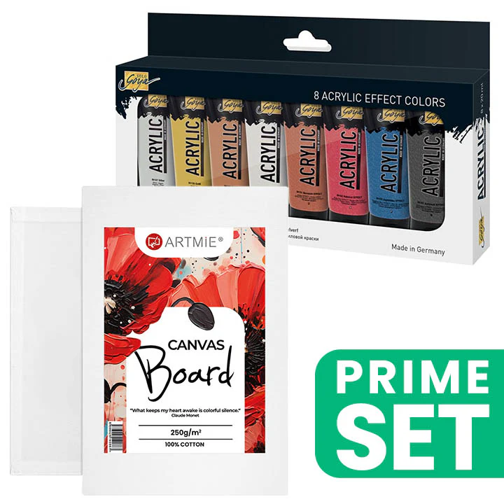 Solo Goya metalik set akrilnih boja i platno na kartonu