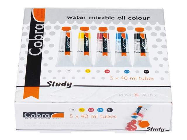 Uljane boje razredive vodom COBRA Study Set 5x40ml