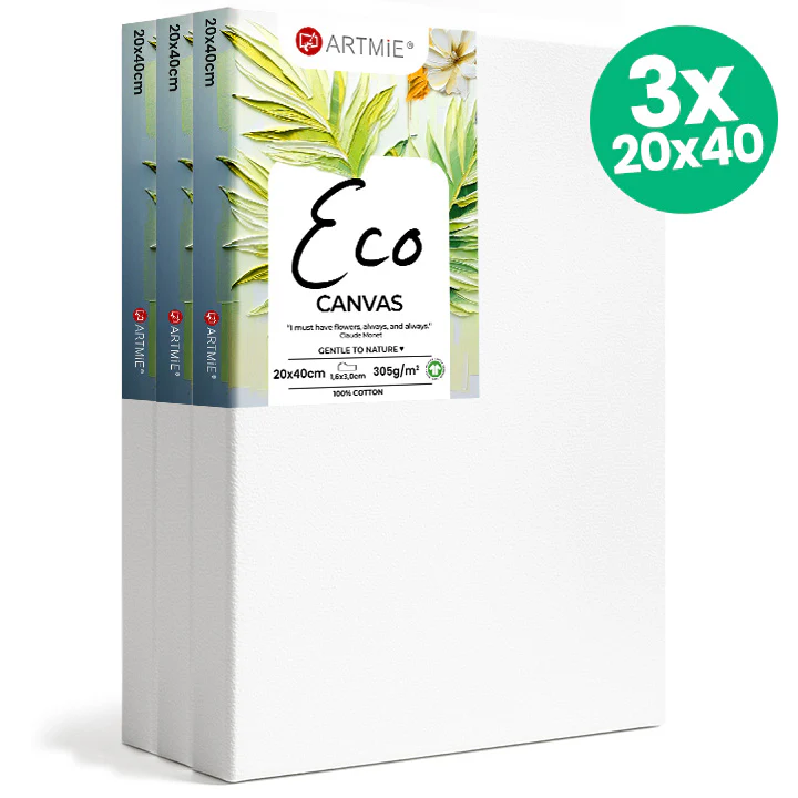 Set od 3 eko platna za slikanje 20x40 cm