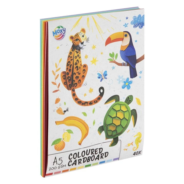 Moksi karton u boji A5, 40 listova, 200 gsm