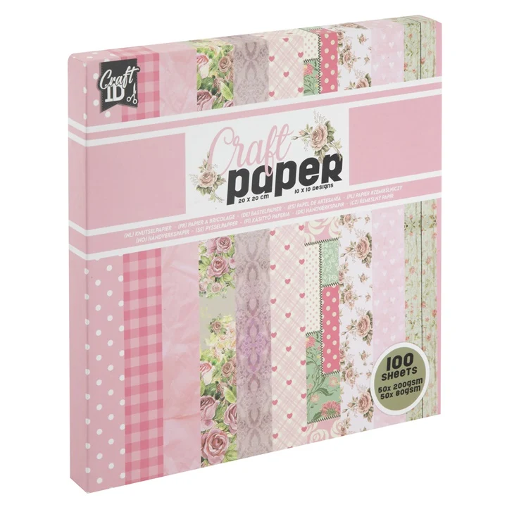 Scrapbooking papir 20 x 20 cm | roze nijanse