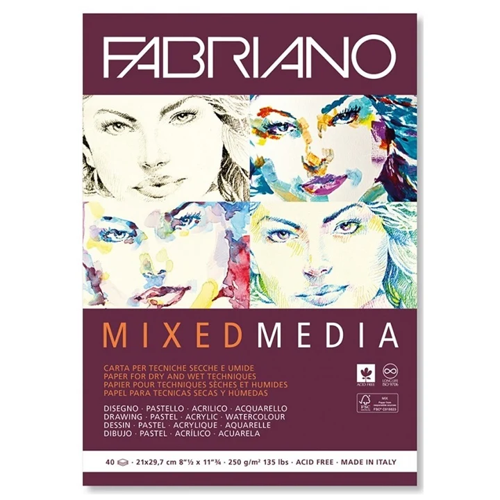 Blok za skiciranje FABRIANO Miked Media – A4
