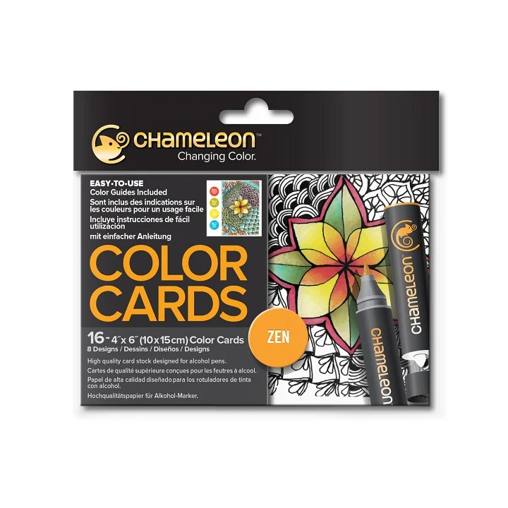 Kartice za bojenje Chameleon Zen - 16 kom