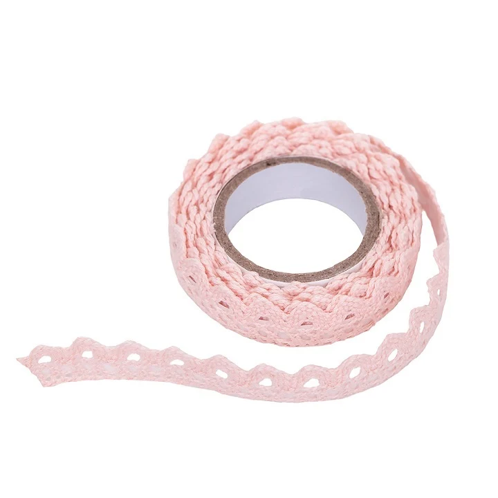 Pamučna samolepljiva čipka 1.8 m - Pink