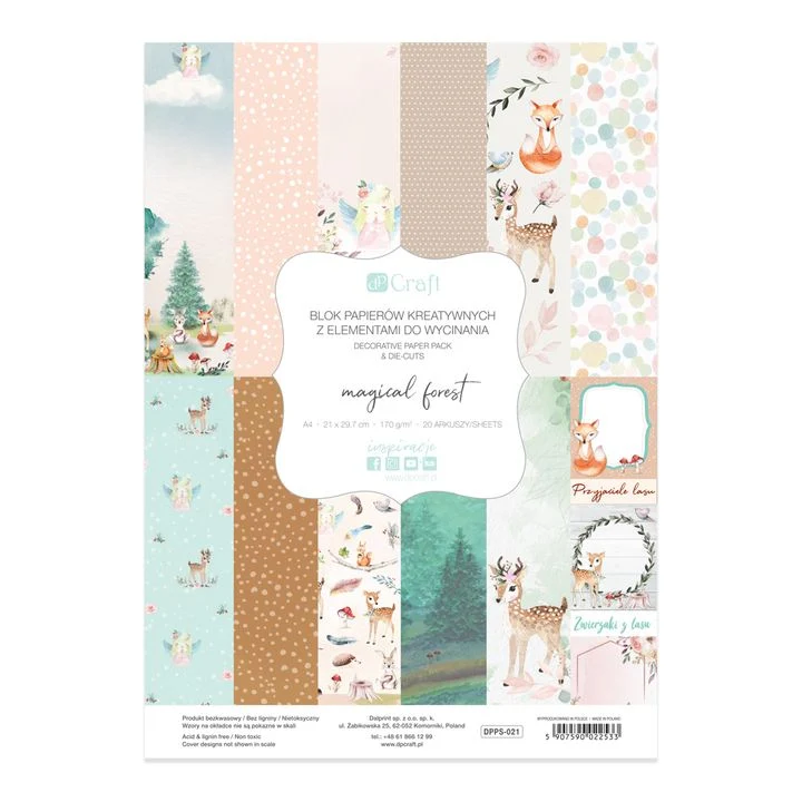 Papir za scrapbooking A4 Magical Forest