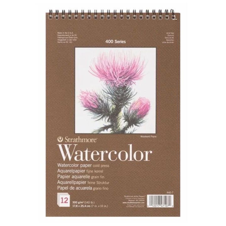 Strathmore spiralni blok za akvarele 24 lista – 22.9 x 30.5 cm
