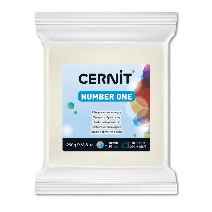 Polimer CERNIT NUMBER ONE 250 g – neprozirno bela