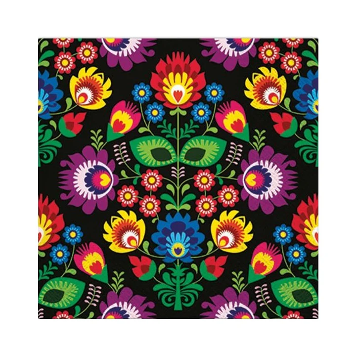 Salvete za dekupaž - Folky Style Black - 1 kom