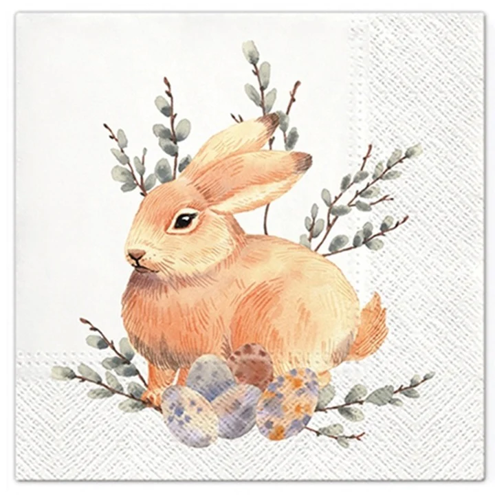 Salvete za dekupaž Watercolor Bunny - 1 kom