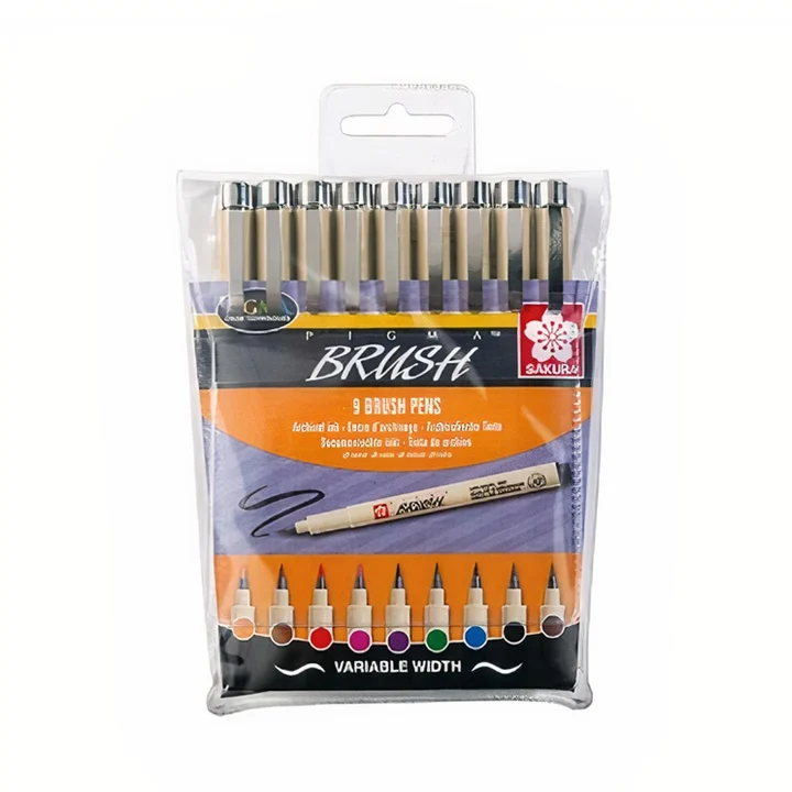 Set umetničkih flomastera SAKURA Pigma Brush - 9 delni