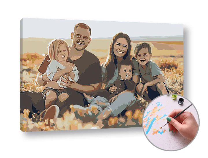 Slikanje po brojevima sa sopstvene fotografije – 120x80 cm