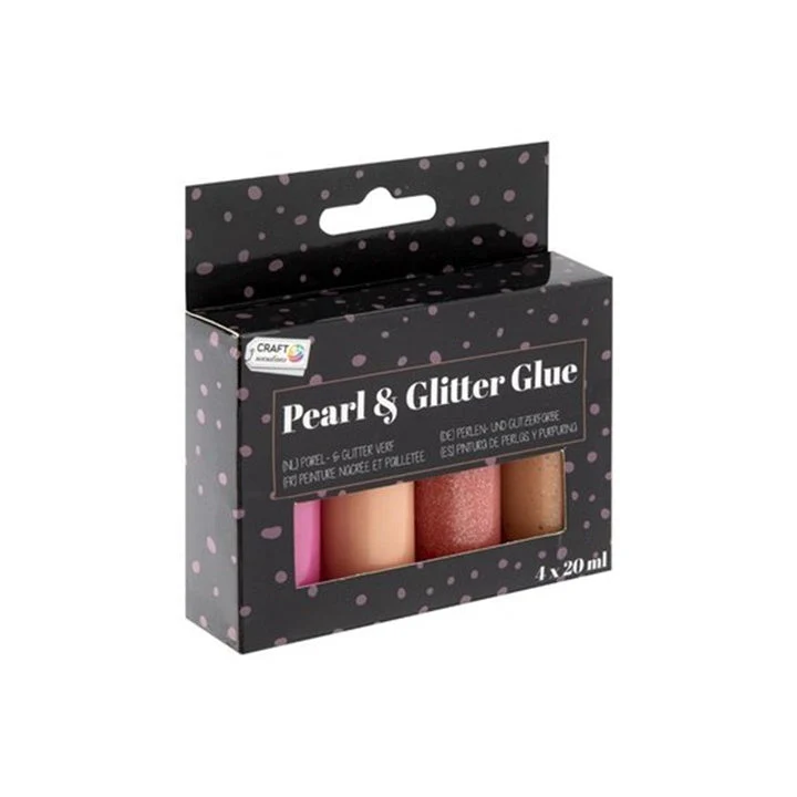 Biserni i gliter lepak 4 x 20 ml