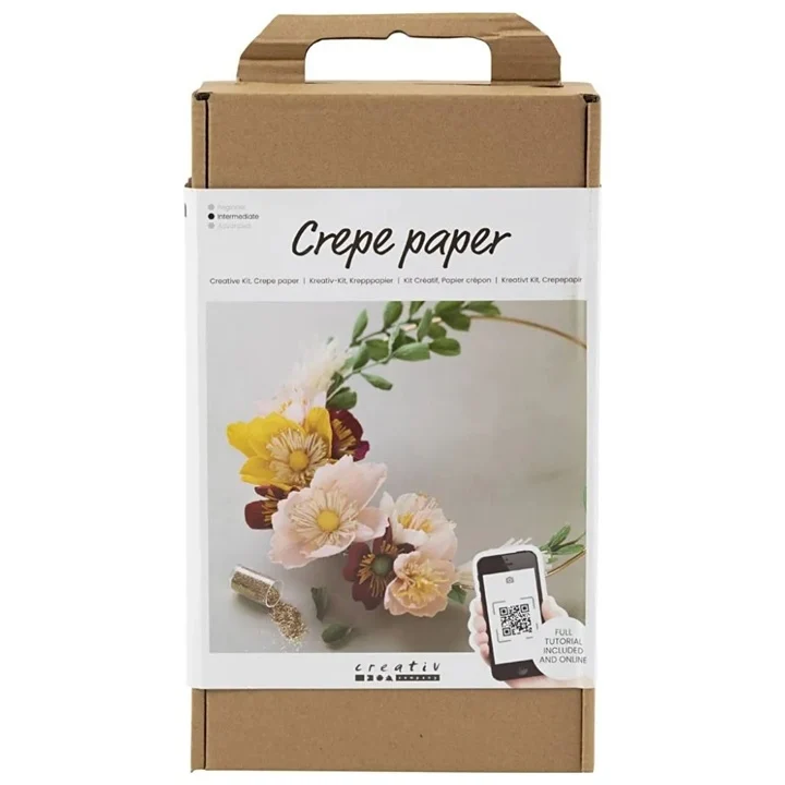 Creative Set | Papirni krep venac sa cvećem