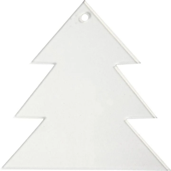 Dekorativne akrilne jelke 8 cm - set od 5 kom.