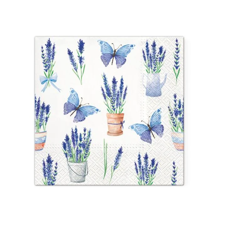 Dekupaž salvete - Lavender Butterflies - 1kom