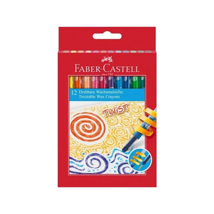 Faber Castell Twist voštane bojice na povlačenje – 12 kom