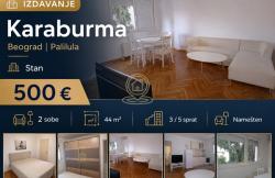 Izdaje se renoviran dvosoban stan – Karaburma | 500 €
