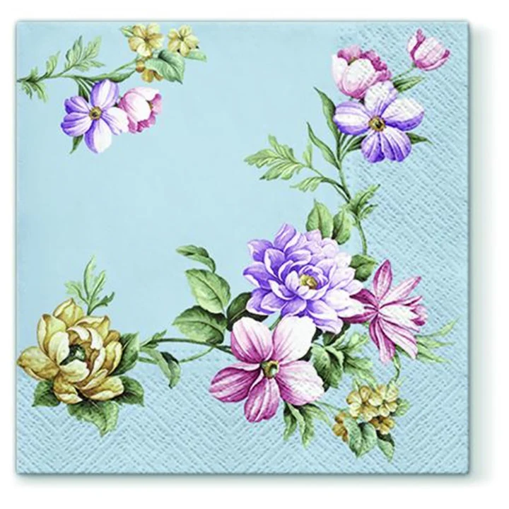 Salveta za dekupaž Blue Garland - 1 kom