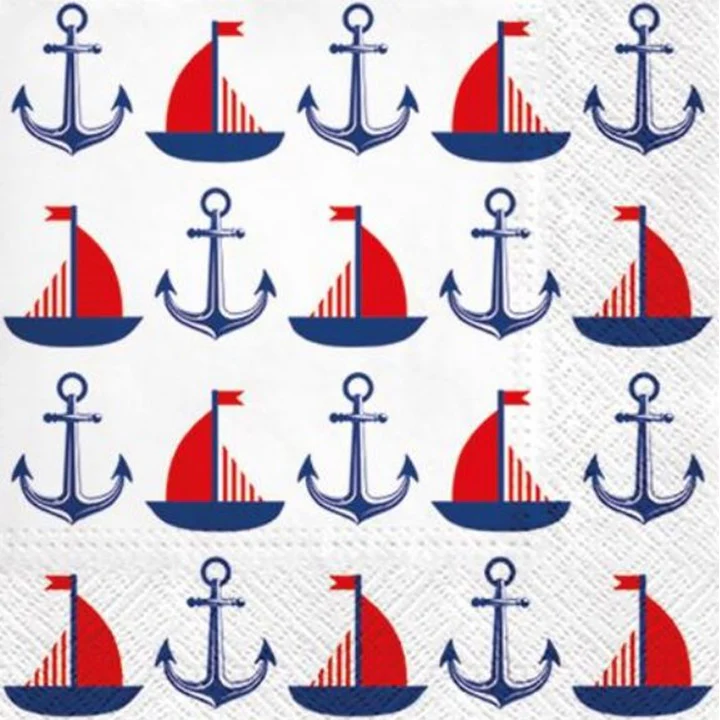 Salvete za dekupaž Ships & Anchors - 1 kom