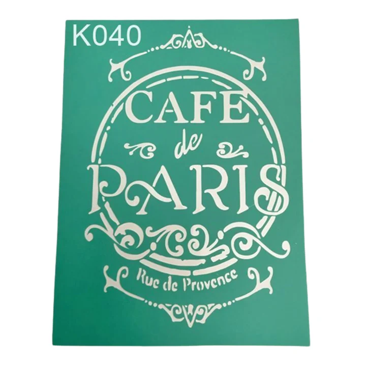 Samolepljivi šablon Cafe de Paris 20 x 15 cm