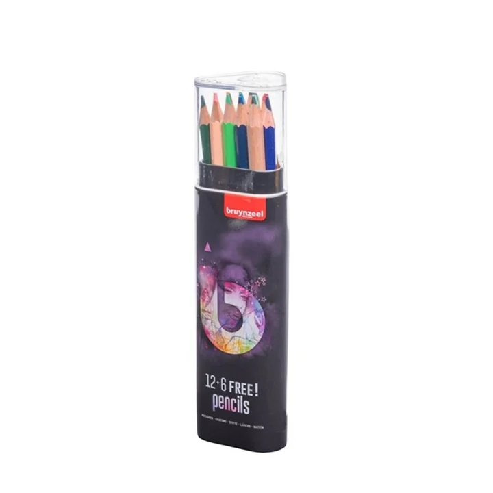 Set bojica u metalnoj kutiji Bruynzeel - pink - 18 komada