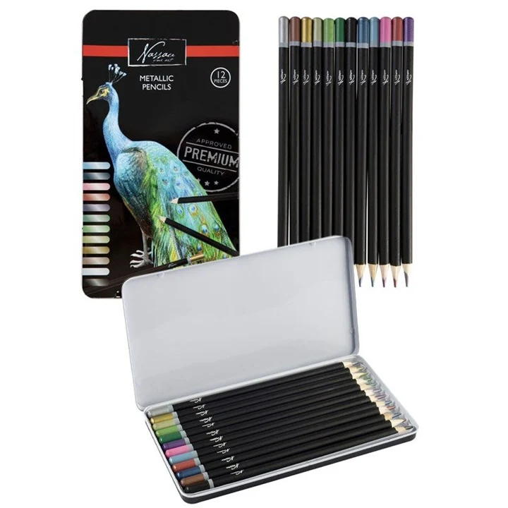 Set metalnih bojica Nassau Fine Art 12 komada