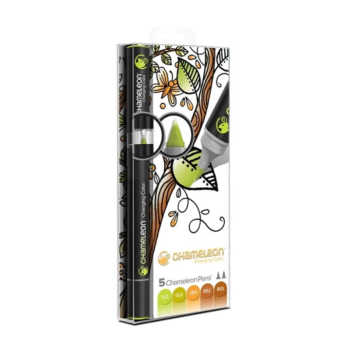 Flomasteri Chameleon Earth Tones - set od 5 kom