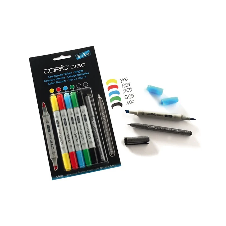 Markeri COPIC Ciao Bright Tones - set 5+1