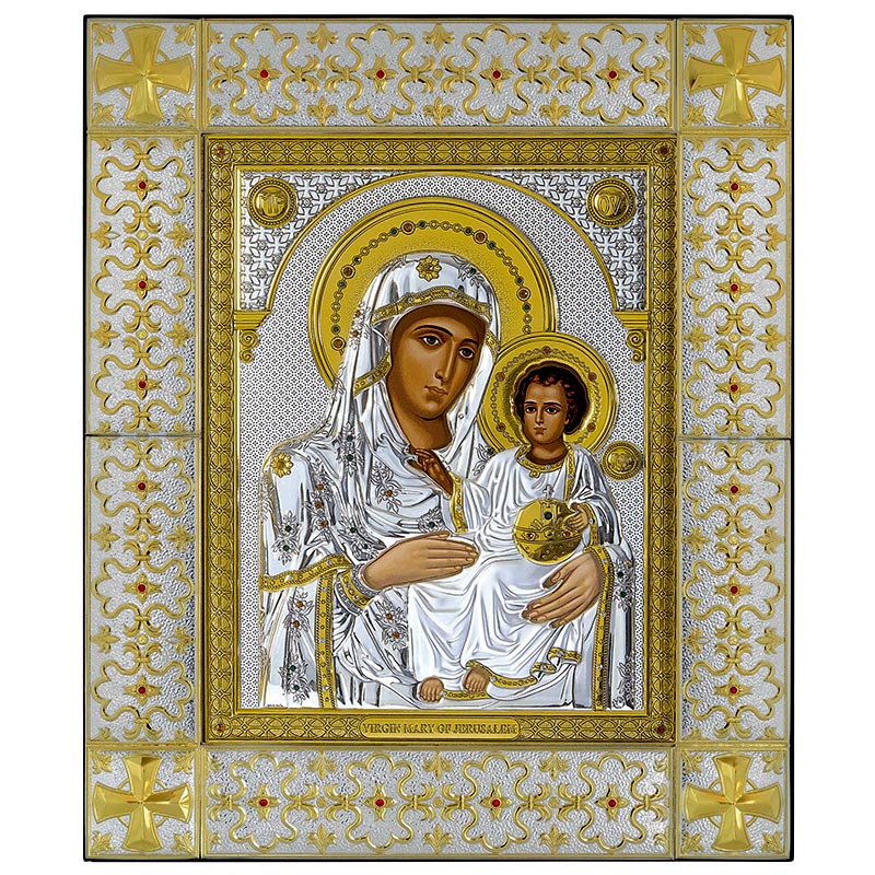 Bogorodica Jerusalimska - zastakljena (59x49) cm