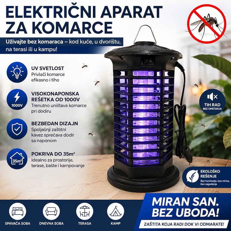 Električni aparat za komarce 35m2