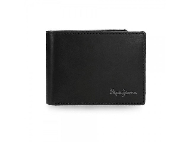 Kožni novčanik na preklop Pepe Jeans Luton black 73631