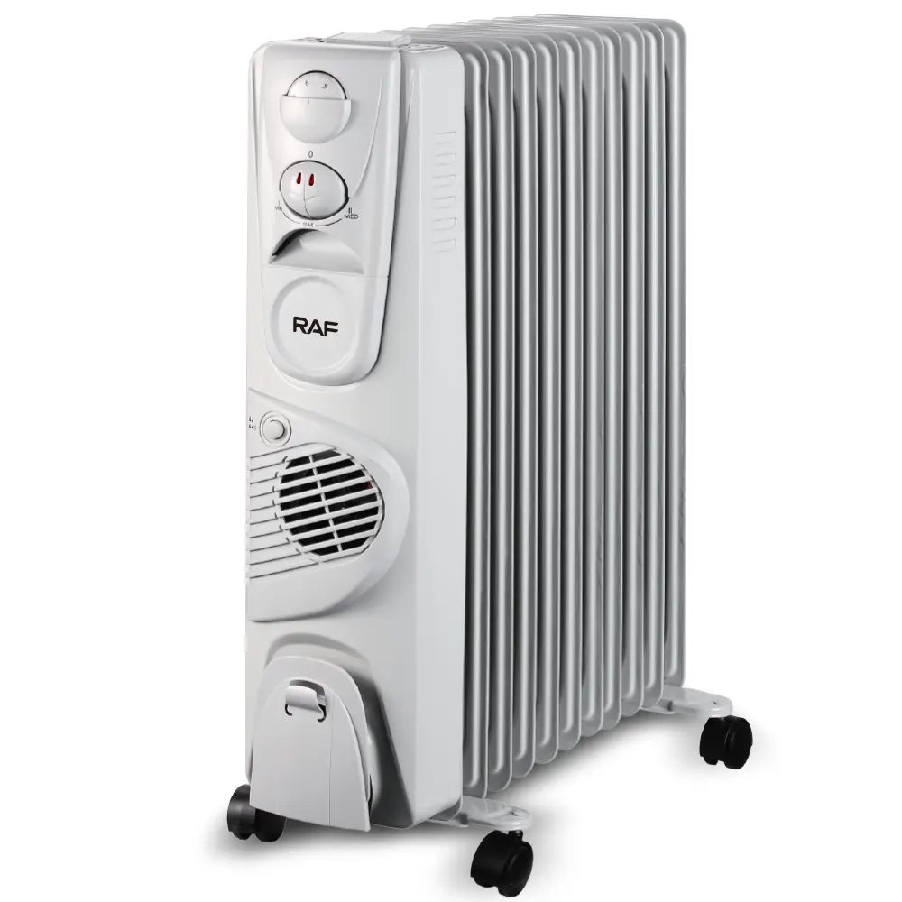 Raf Uljani radijator sa ventilatorom R.1131W, 11 rebara, 2900 W, Beli