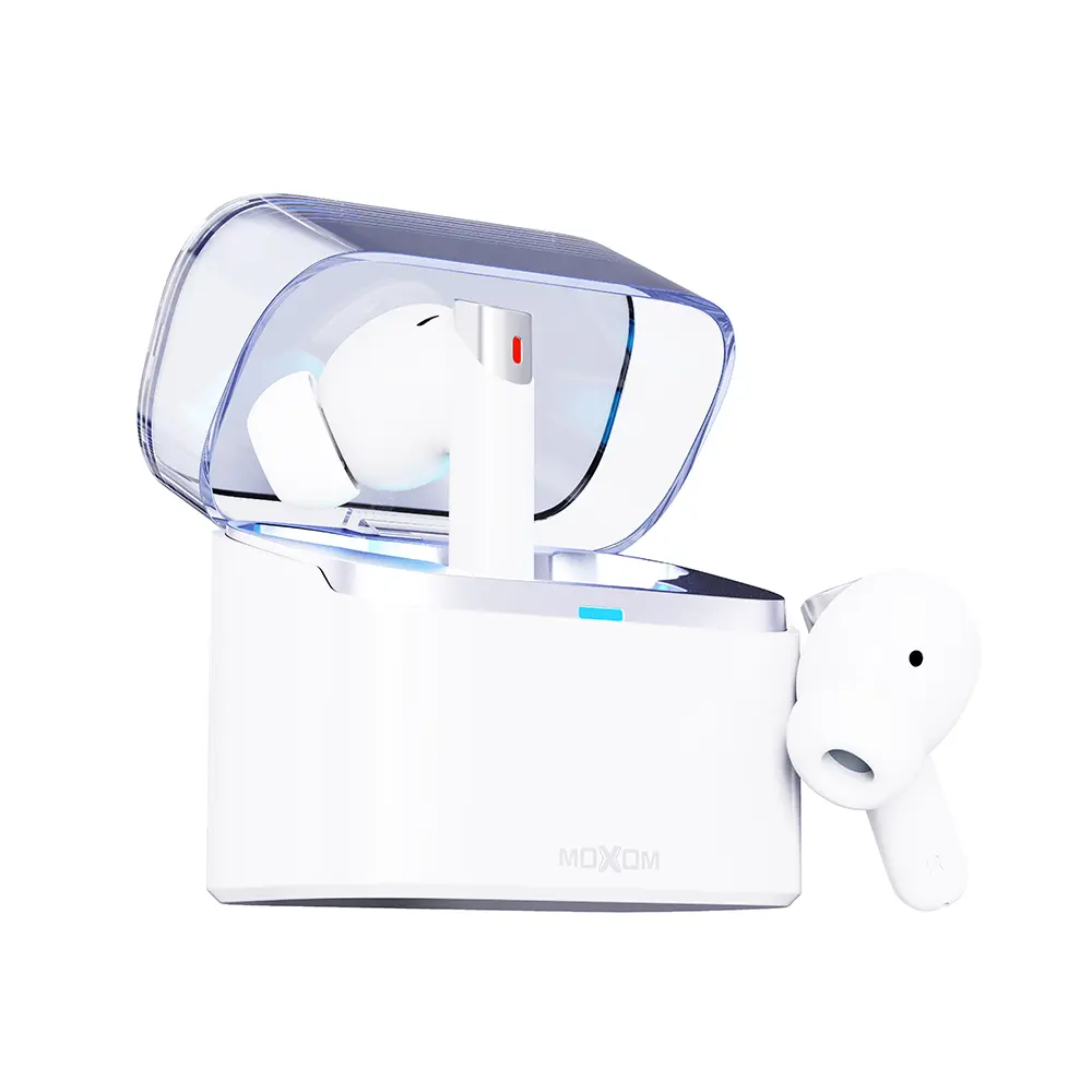 MOXOM Slušalice bluetooth MX-TW74 ANC, Bele
