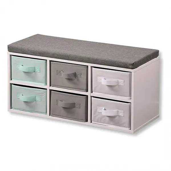 KESPER Dečija klupa sa fiokama KSP17729 33x68x29.5cm belo-siva