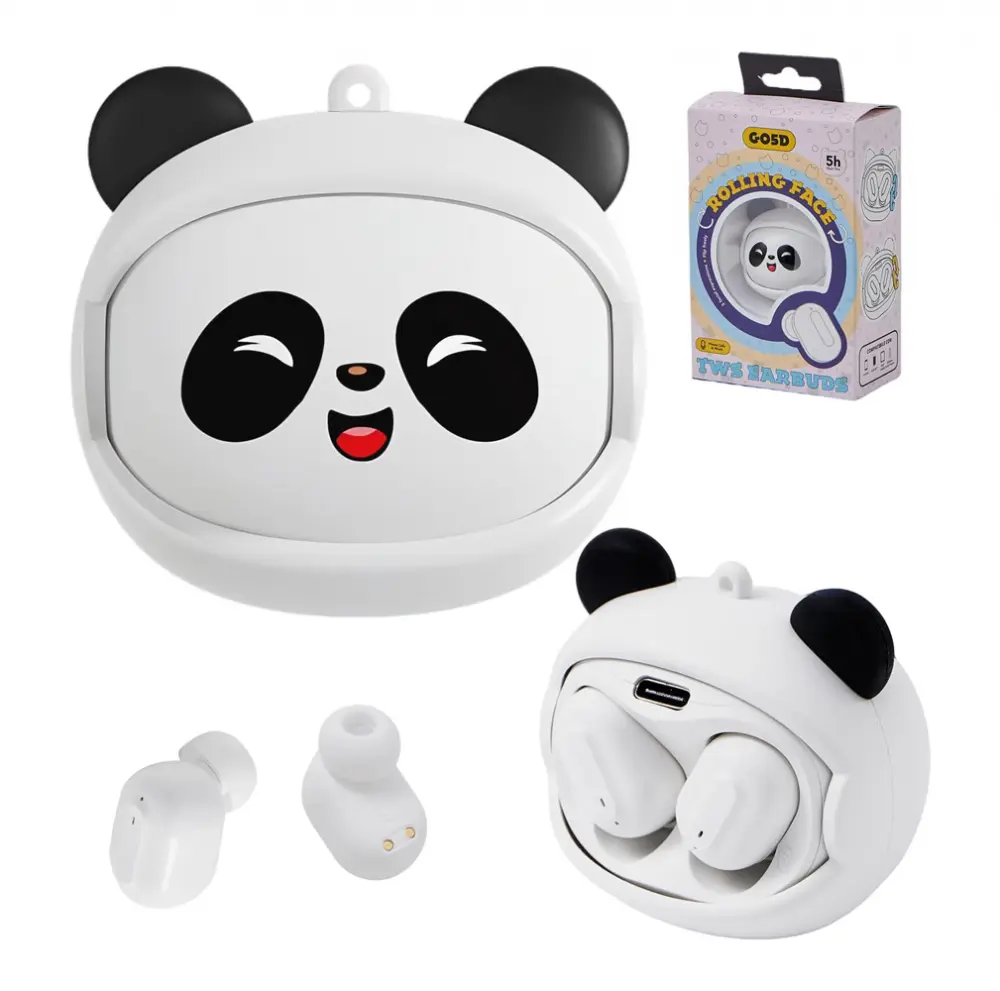 Bluetooth slusalice Panda bele