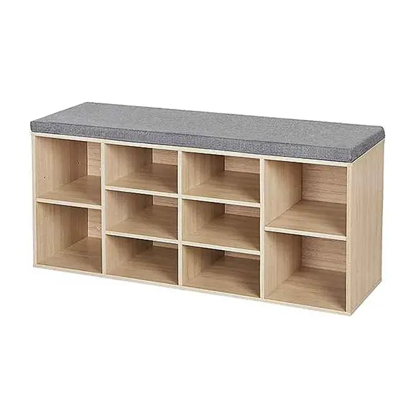 KESPER Drveni cipelarnik sa jastukom za sedenje 103,5x48x29,5cm smeđi