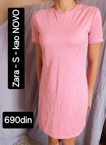 Zara haljina roze S/36 - kao NOVO