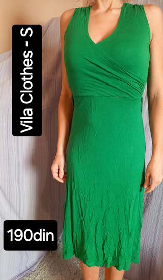 Vila Clothes haljina letnja zelena S/36