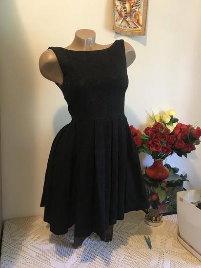 Zara trafaluc crna kao cipka haljina S